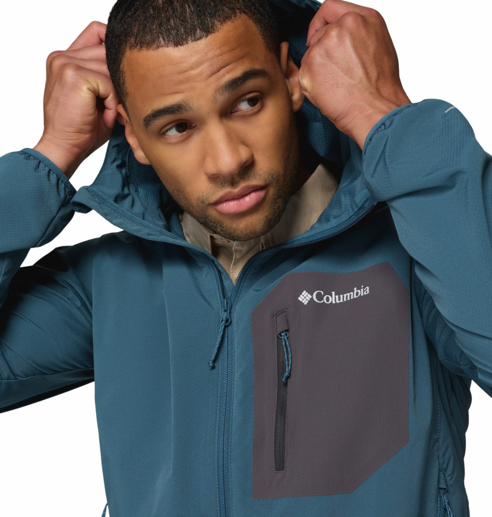 Columbia Men Blue Omni-Shield Tall Heights III Soft Shell Jacket ...